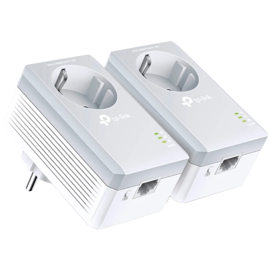 TP-LINK AV600 Powerline Adapter with AC Pass Through Starter Kit ...