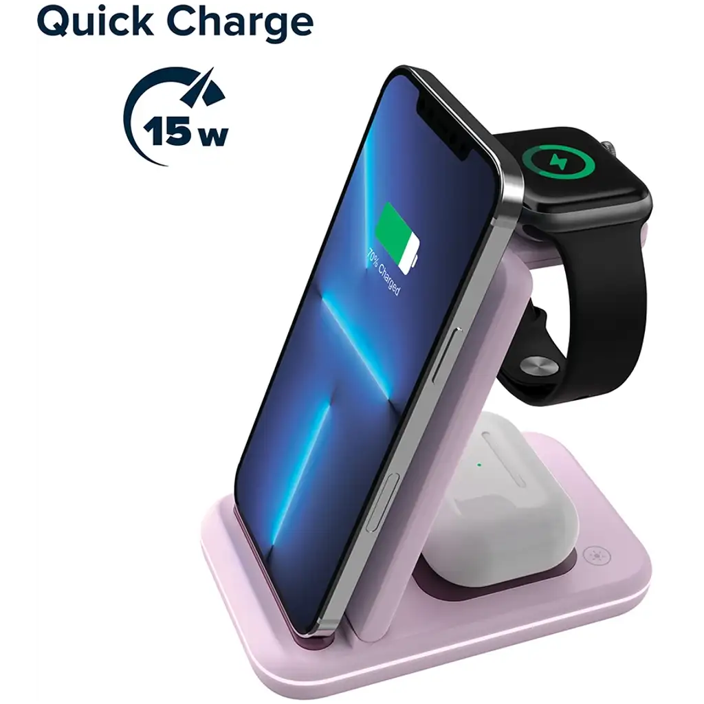 3-in-1 wireless charging station WS-304 - Canyon