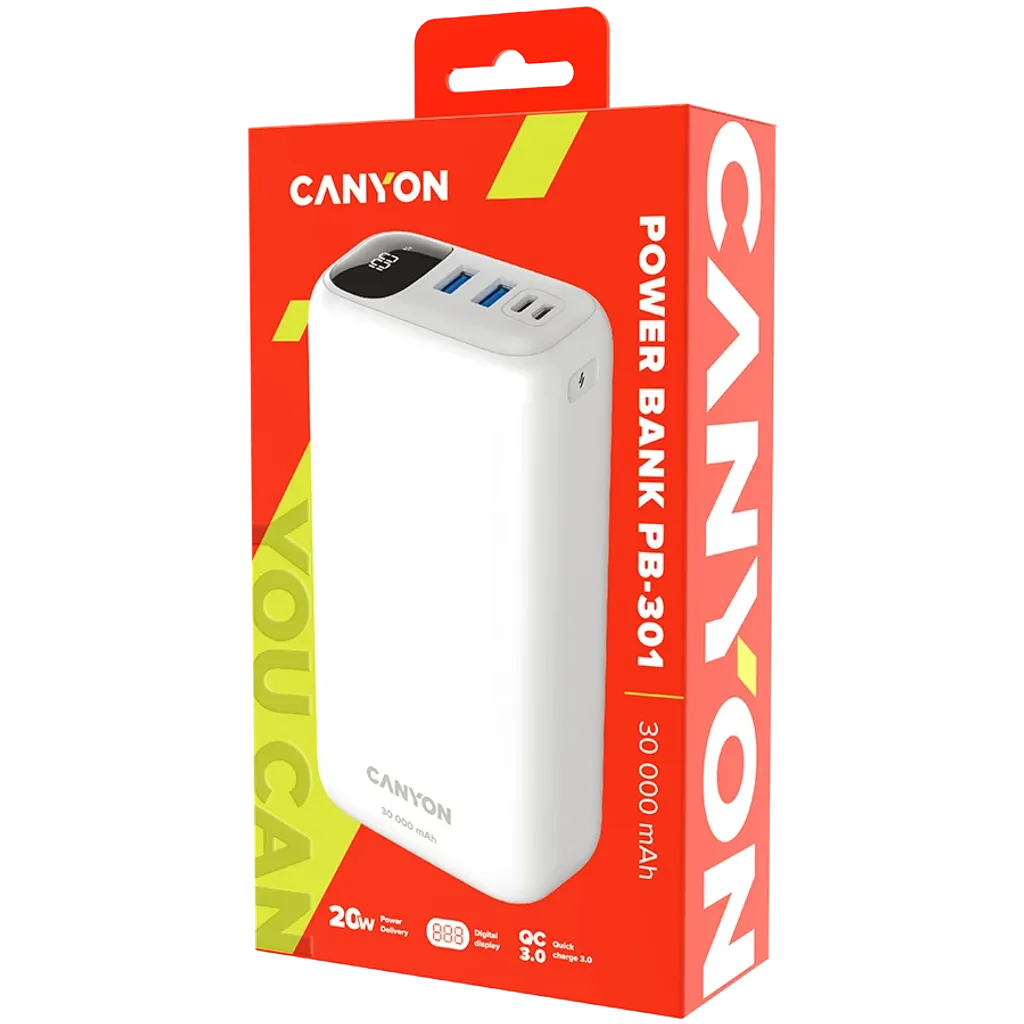Външна батерия OnPower 301 (CNE-CPB301, CNE-CPB301W, CNE-CPB301B) - Canyon