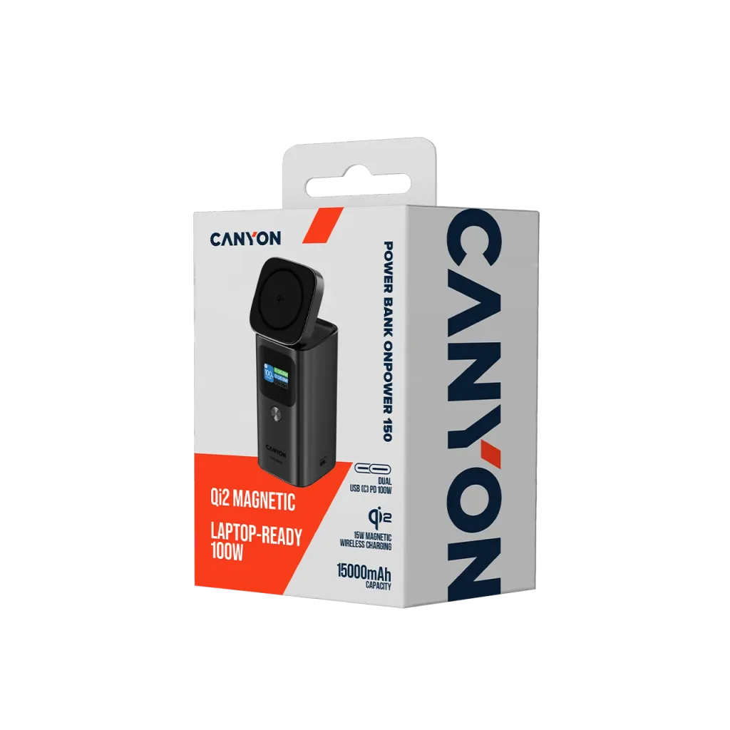 Magnetic Wireless Power Bank OnPower 150 - CANYON
