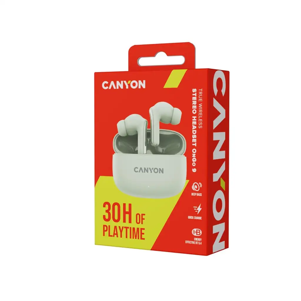 True Wireless Stereo Headset OnGo 9 Green - Canyon