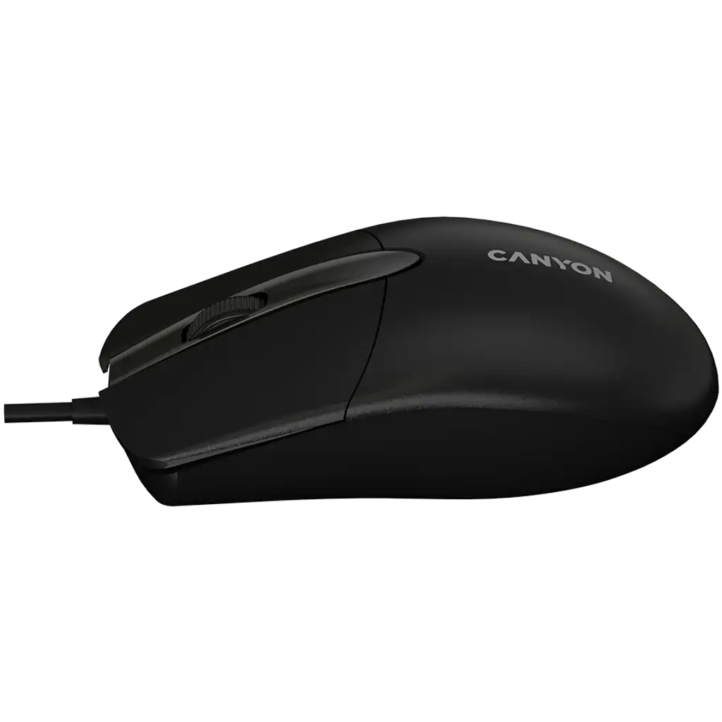 Input Devices - Mouse CANYON (Wired, Optical 1200dpi,3 btn,USB), Black