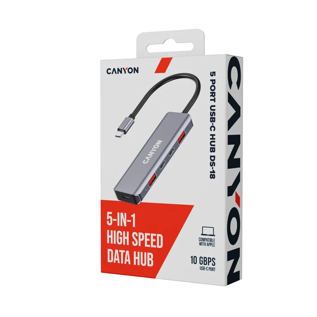 5 Ports USB-C HUB DS-18 - Canyon