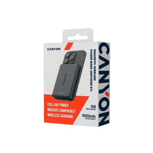 Magnetic Wireless Power Bank OnPower 511 - CANYON