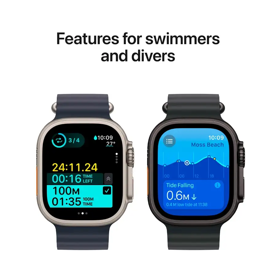 Apple Watch Ultra 2 2024, 49mm, Natural Titanium, Blue Trail Loop, S/M ...