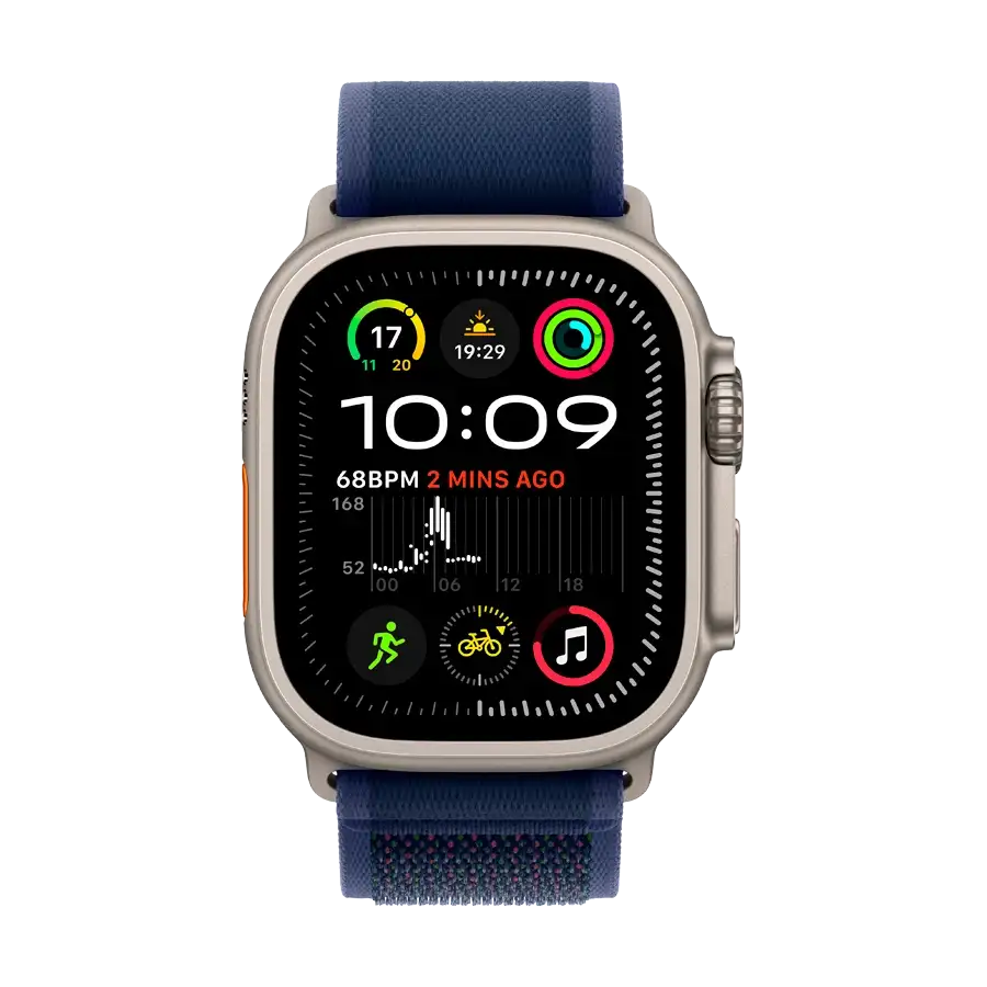Apple Watch Ultra 2 2024, 49mm, Natural Titanium, Blue Trail Loop, S/M ...