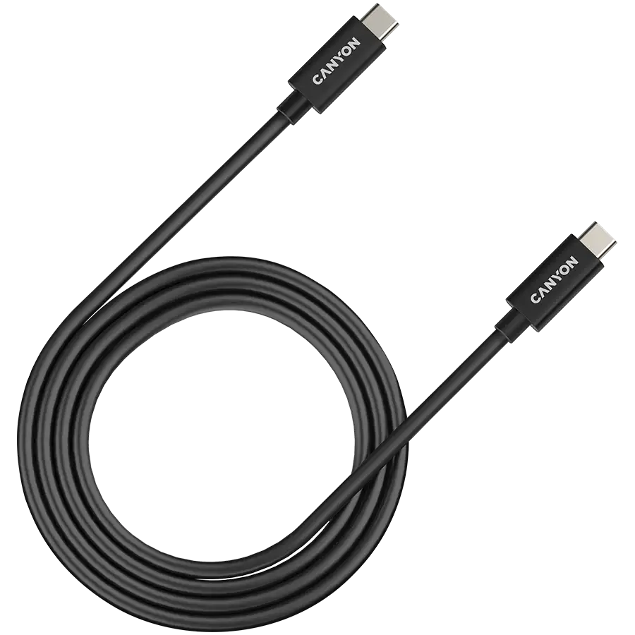 CANYON USB-C to USB-C Cable UC-44, Чёрный, 1м